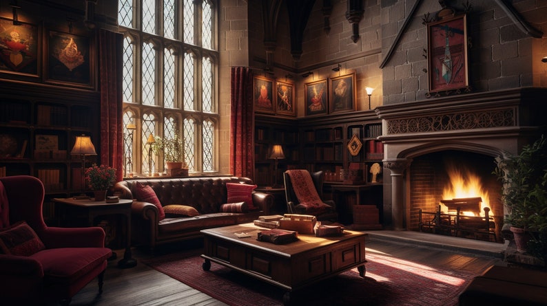 Wizard Common Room Virtual Background Bundle | Work From Home | Png ...