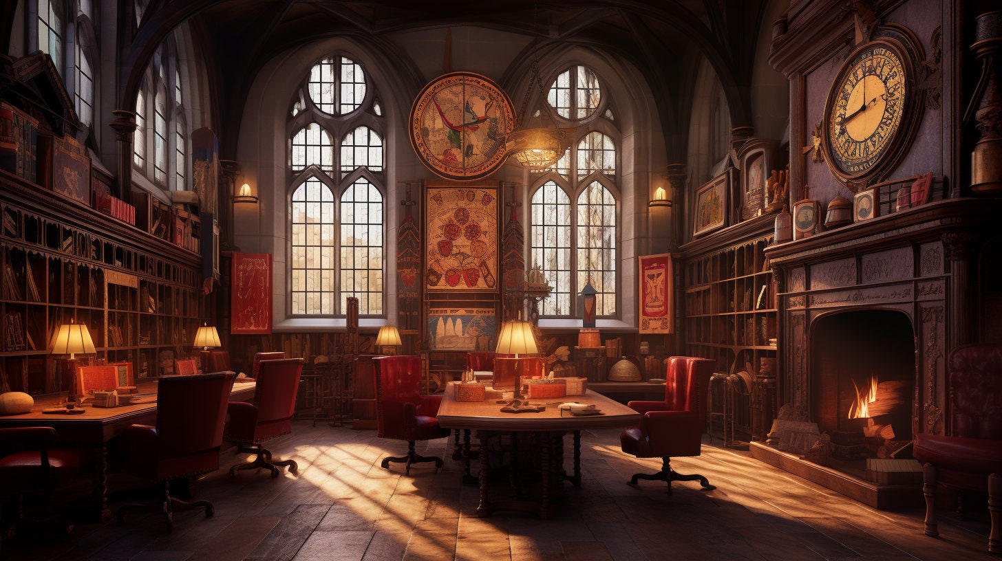 Wizard Common Room Virtual Background Bundle | Work From Home | Png ...