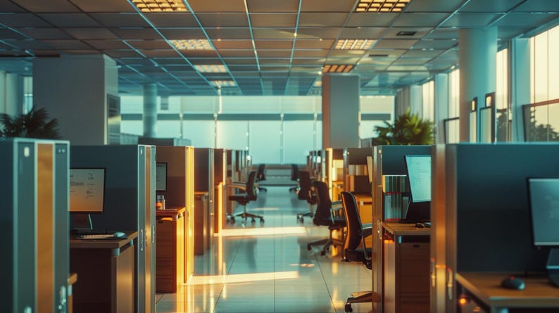 Spacious Office Environment Professional Virtual Background Bundle ...