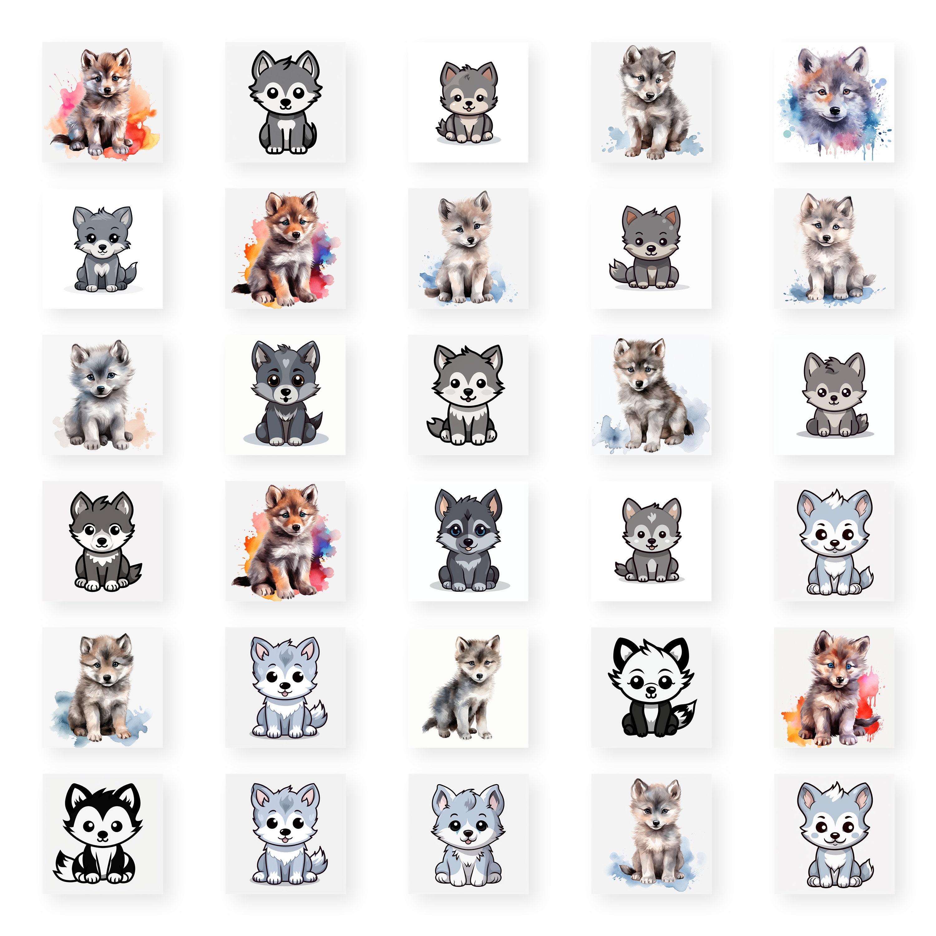 Baby Wolf SVG & PNG | 1x1 | Instant Digital Download - Etsy