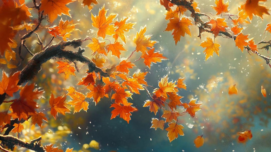 Autumn Thanksgiving Virtual Background Bundle | Work From Home Pngs ...