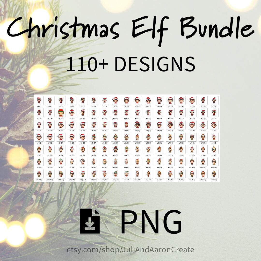 Christmas PNG | Elf PNG | 1x1 | Instant Digital Download - Etsy