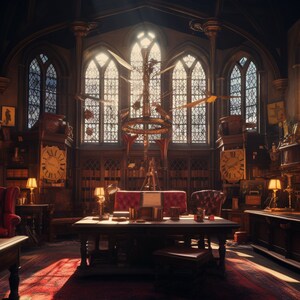 Wizard Common Room Virtual Background Bundle | Work From Home | Png ...