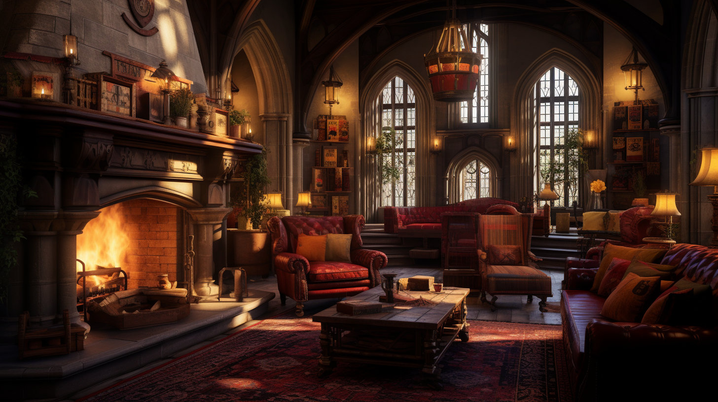 Wizard Common Room Virtual Background Bundle Work From Home Png 16X9 ...