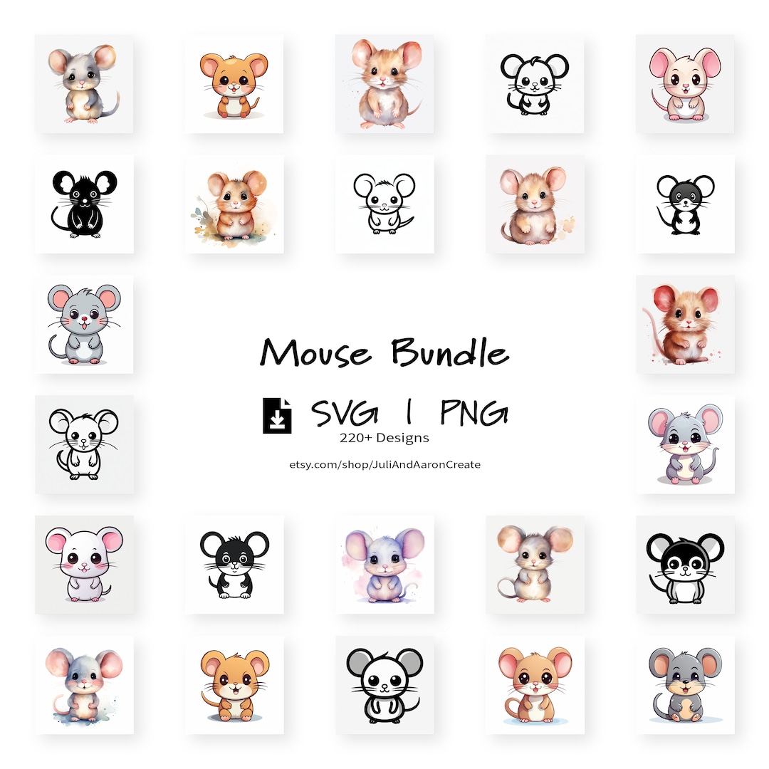 Woodland Mouse SVG & PNG | 1x1 | Instant Digital Download - Etsy