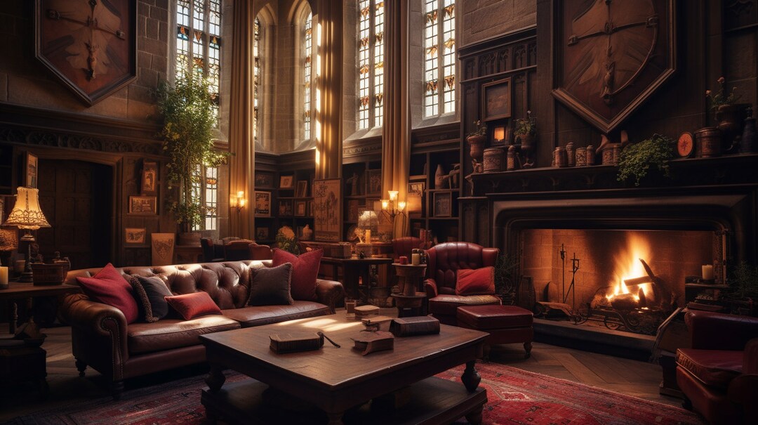 Wizard Common Room Virtual Background Bundle | Work From Home | Png ...