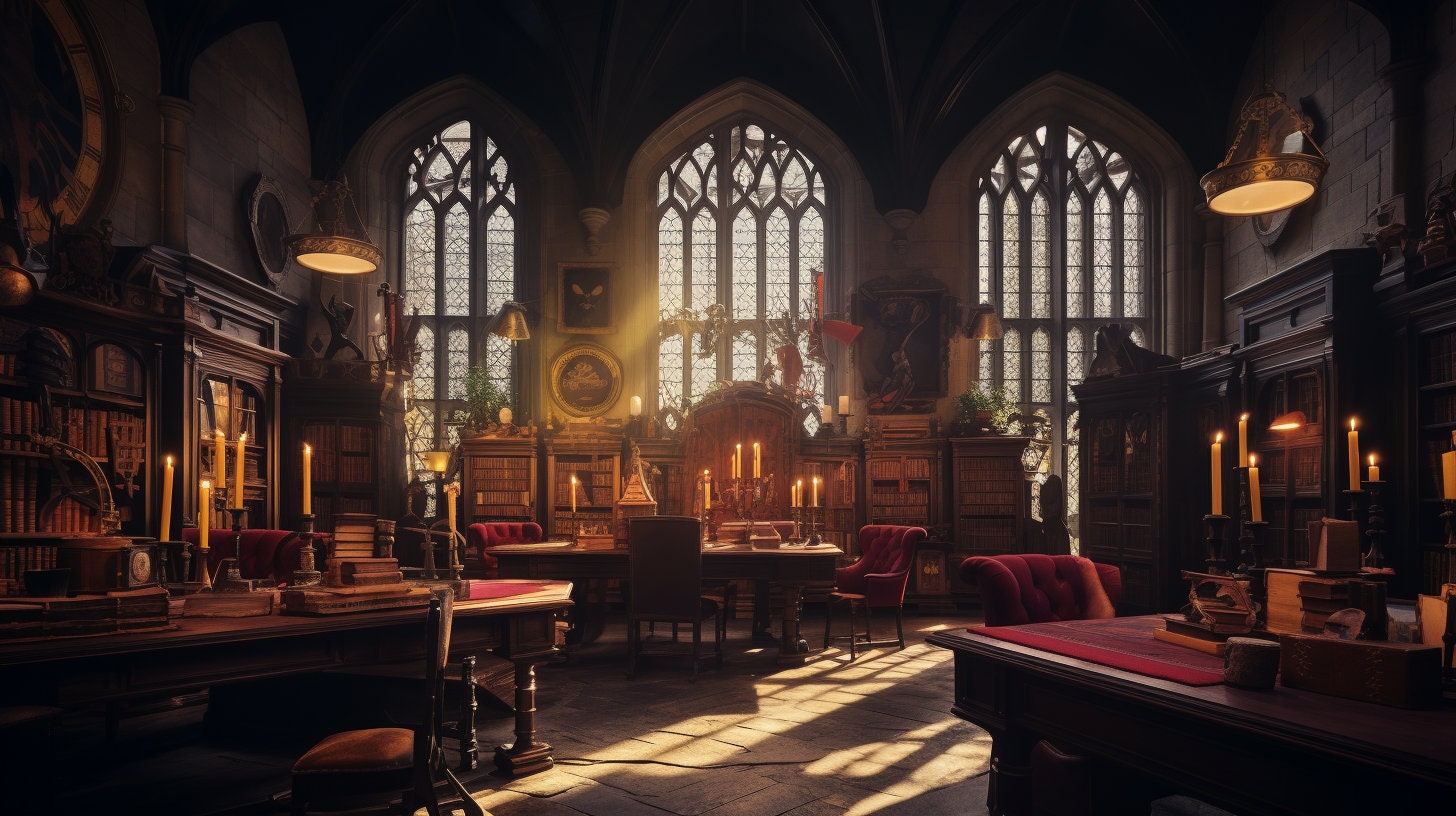 Wizard Common Room Virtual Background Bundle | Work From Home | Png ...