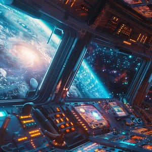 Space Station Deck Professional Virtual Background Bundle | Work From ...