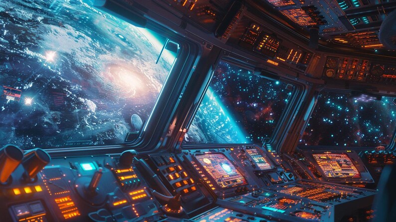 Space Station Deck Professional Virtual Background Bundle | Work From ...