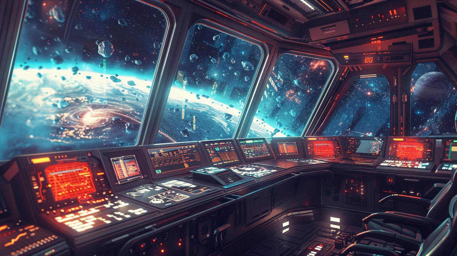 Space Station Deck Professional Virtual Background Bundle | Work From ...