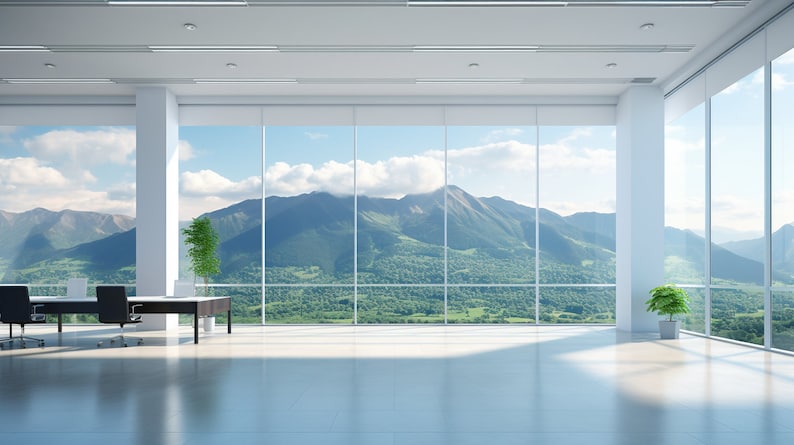 Spacious Luxury Office Mountain View Professional Virtual Background ...
