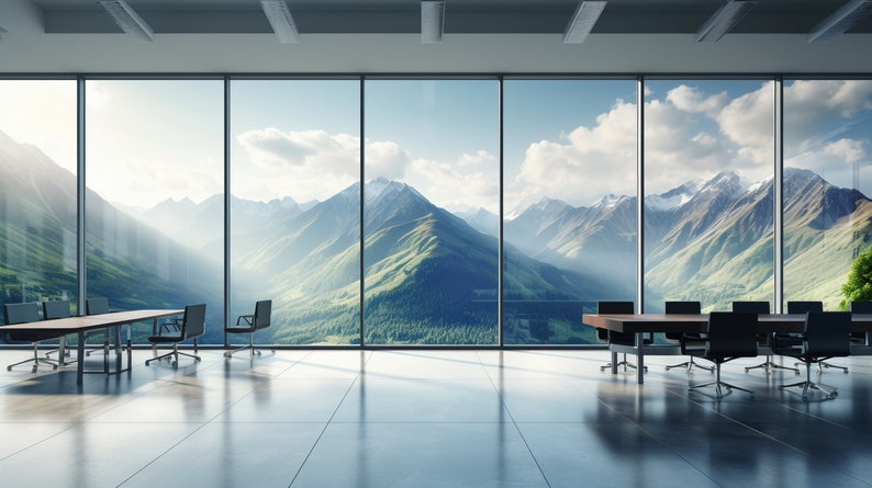 Spacious Luxury Office Mountain View Professional Virtual Background ...