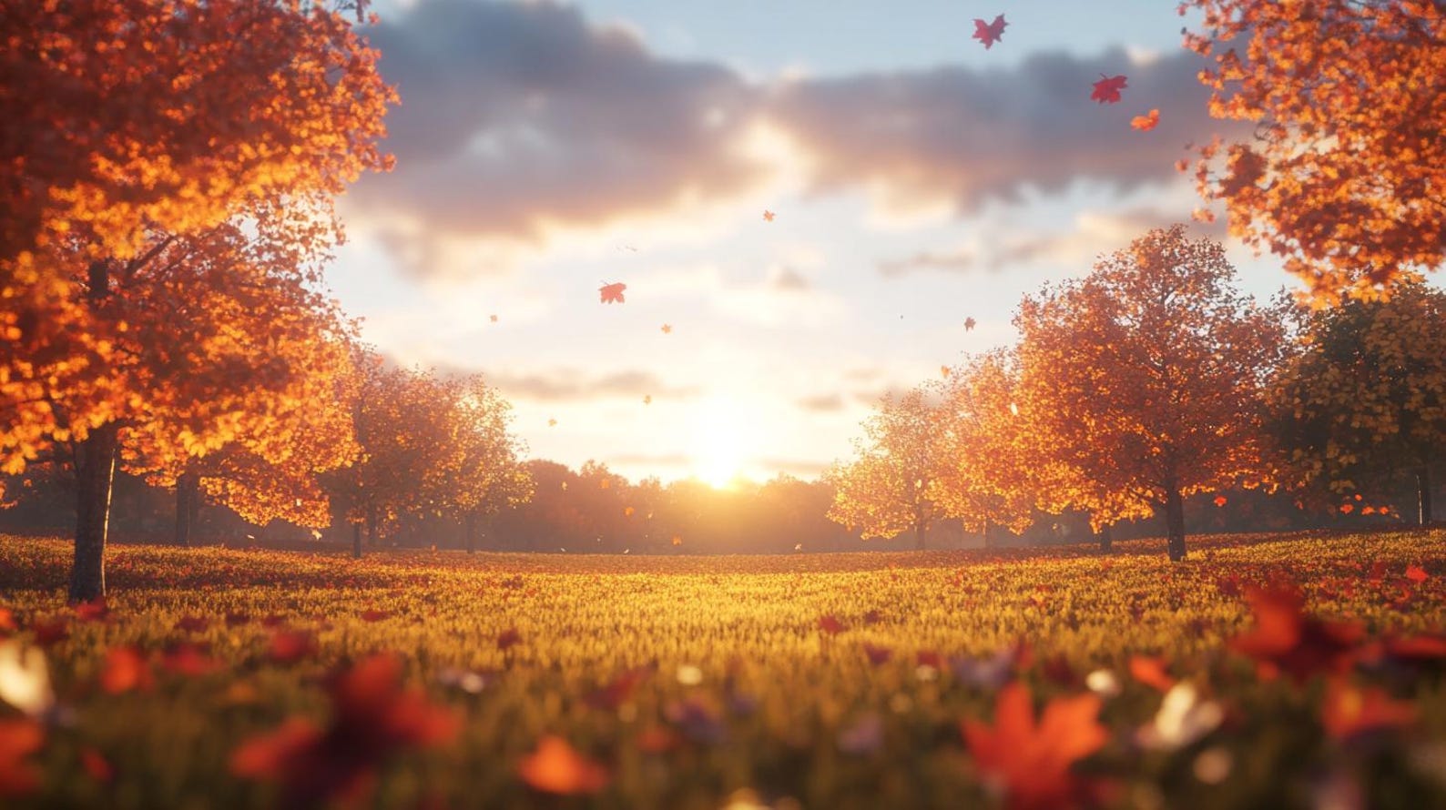 Autumn Thanksgiving Virtual Background Bundle | Work From Home Pngs ...