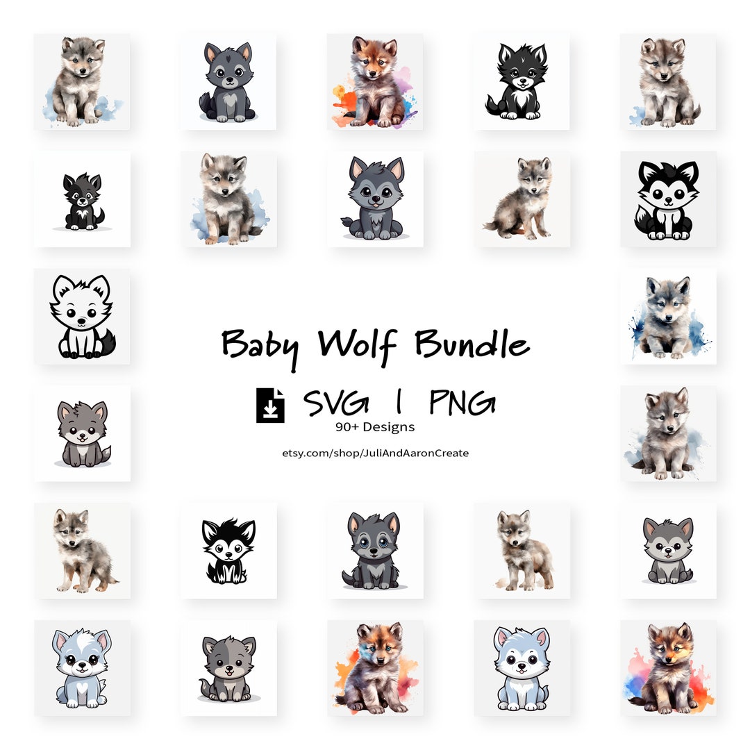 Baby Wolf SVG & PNG | 1x1 | Instant Digital Download - Etsy