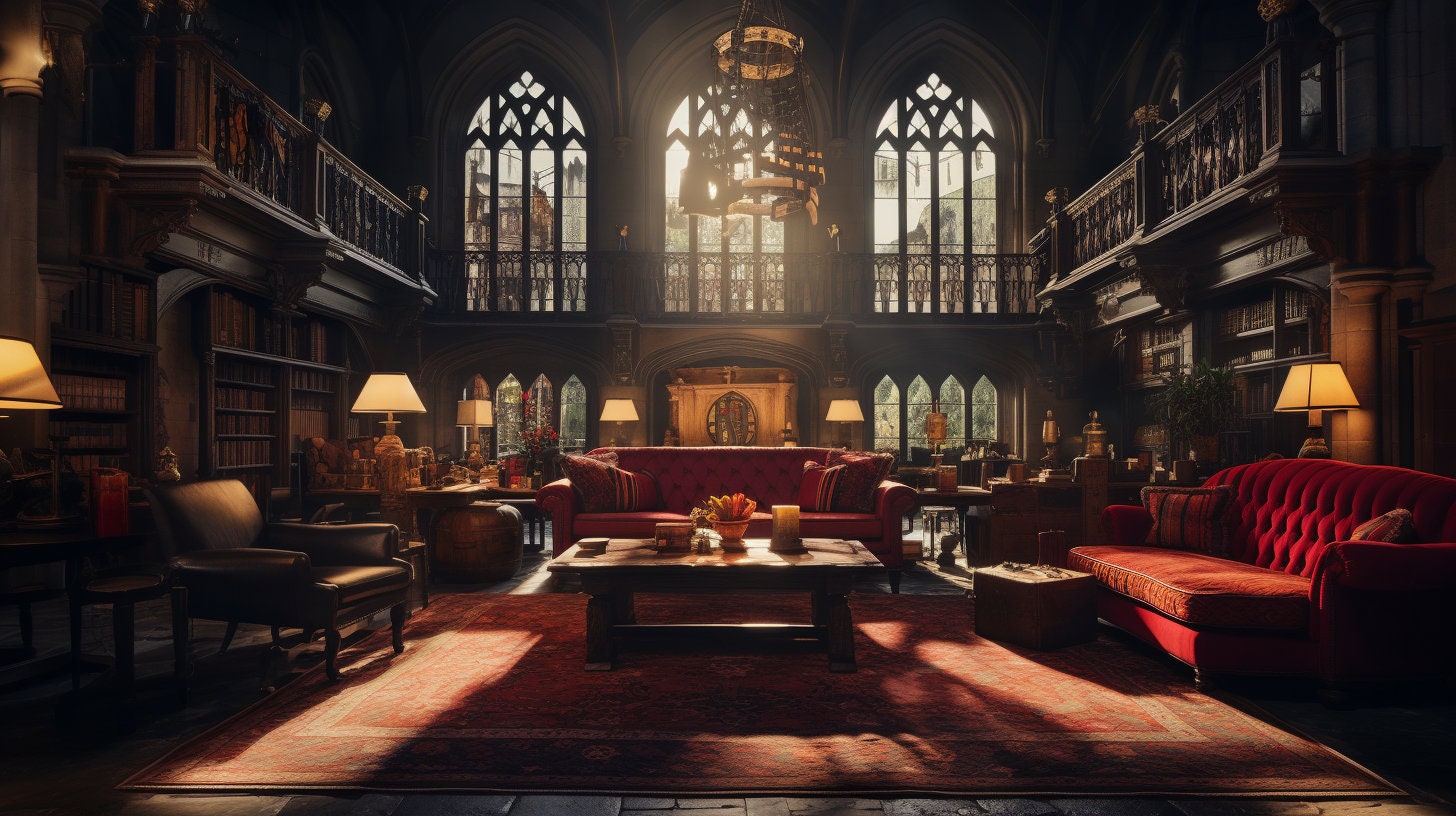 Wizard Common Room Virtual Background Bundle Work From Home Png 16X9 ...