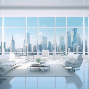 Spacious Office City View Professional Virtual Background Bundle | Work ...