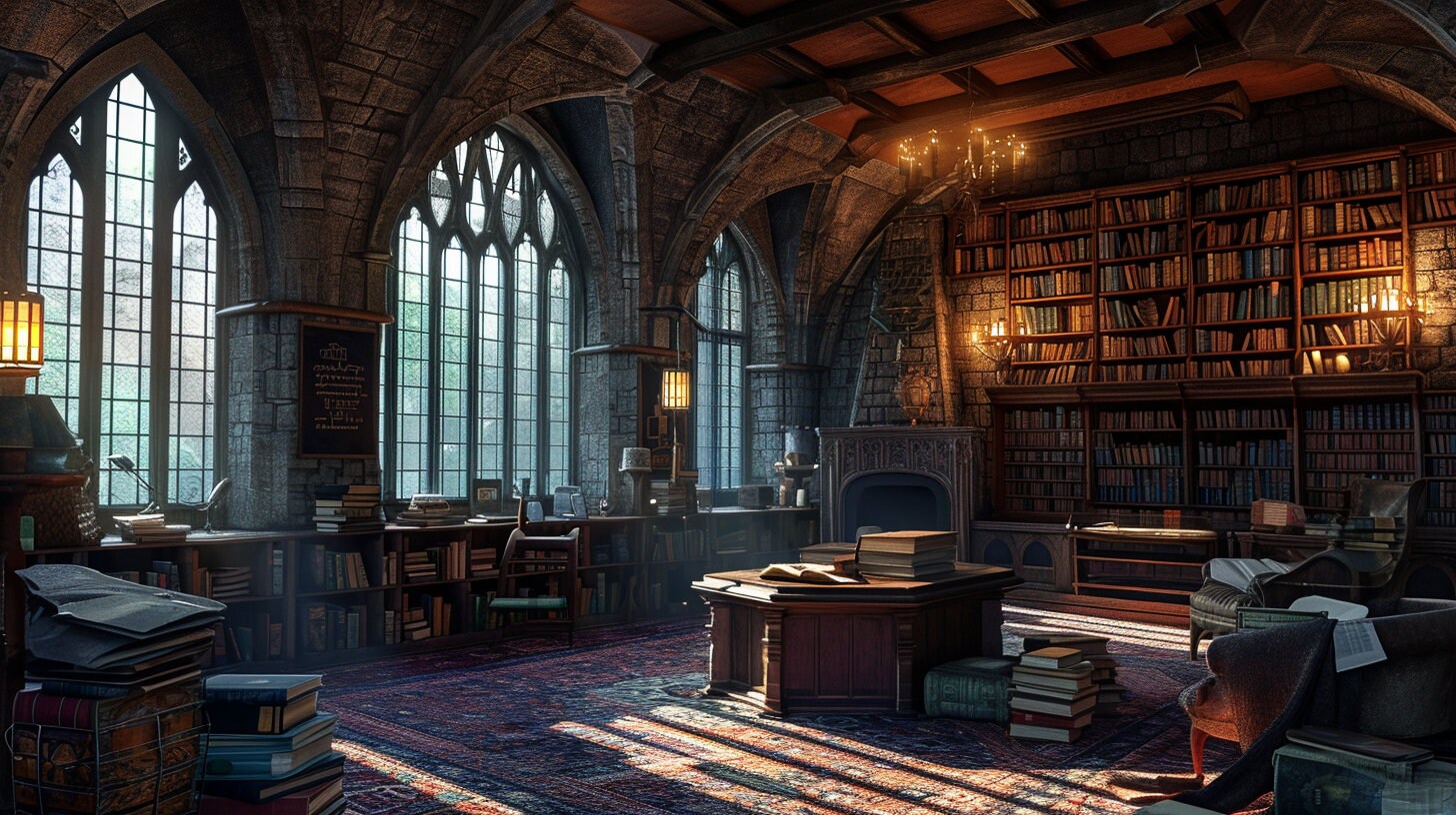 Wizard Common Room Virtual Background Bundle Work From Home Png 16X9 ...