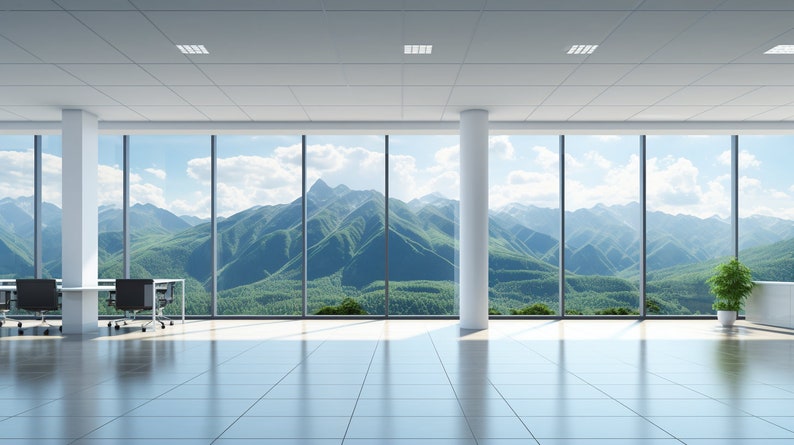 Spacious Luxury Office Mountain View Professional Virtual Background ...