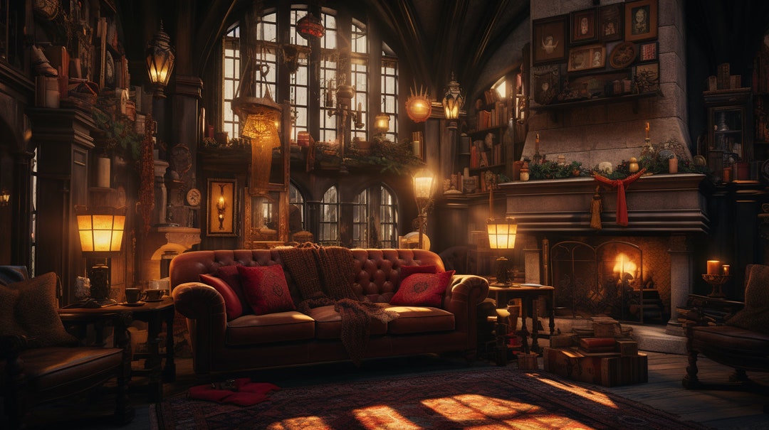 Wizard Common Room Virtual Background Bundle | Work From Home | Png ...