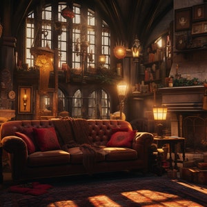 Wizard Common Room Virtual Background Bundle | Work From Home | Png ...