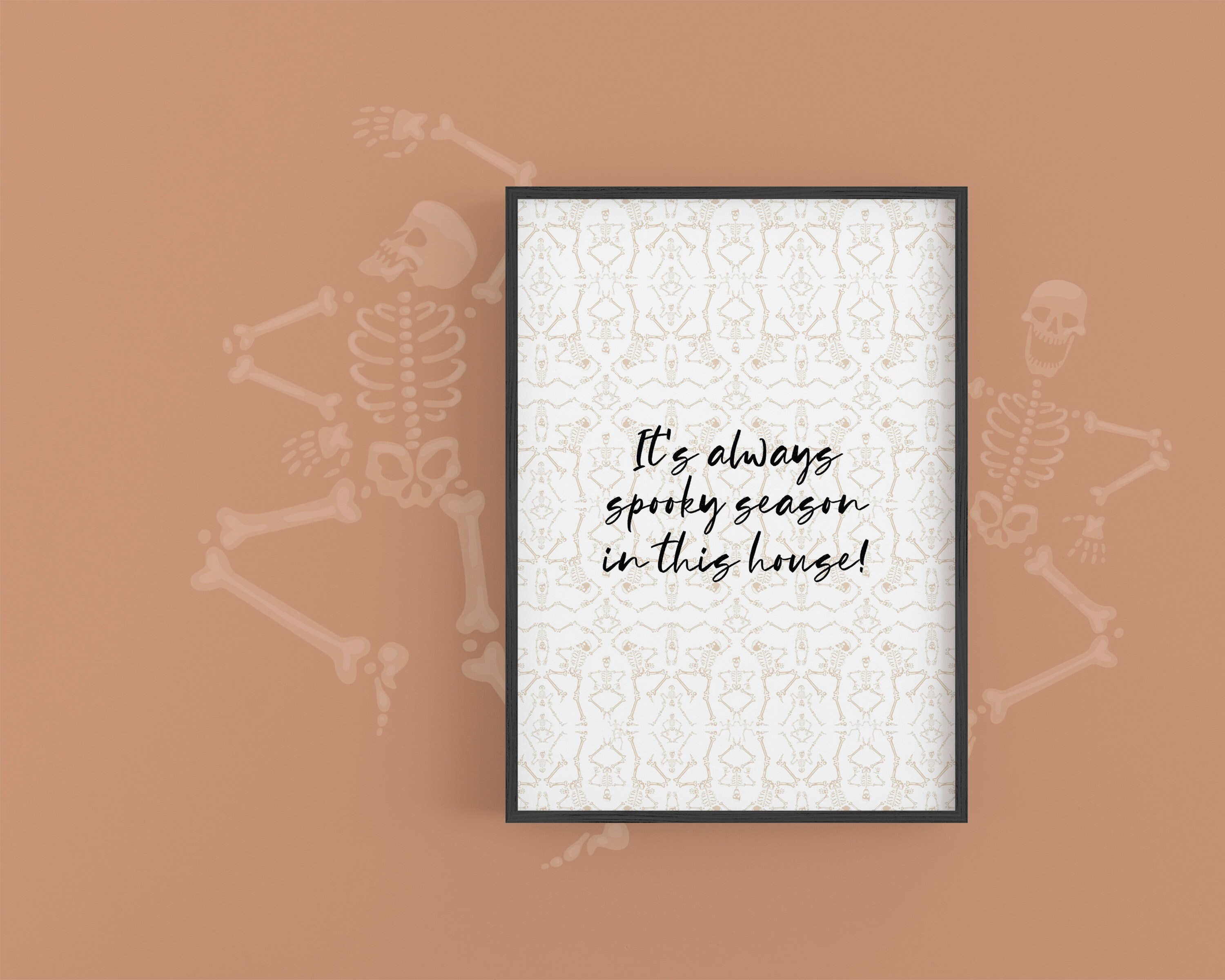 Skeleton Wall Art Spooky Season Skeleton Printable Skeletons - Etsy