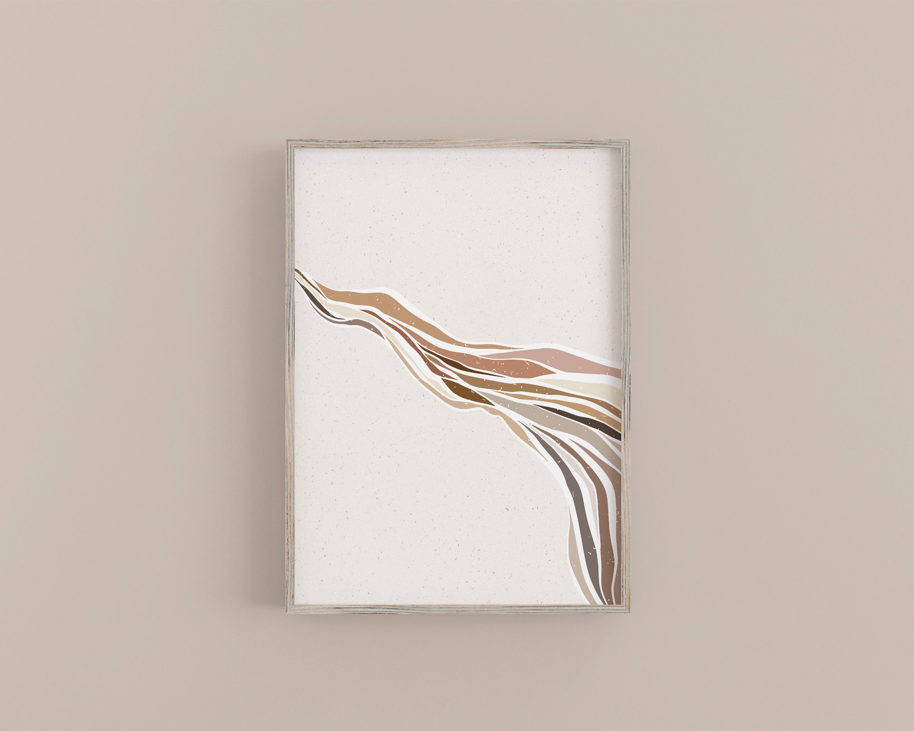 Minimalist Wave Art, Colorful Abstract Wave Print, Modern Wavy Design ...