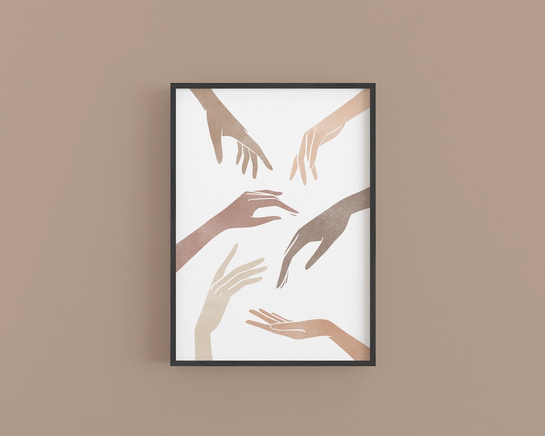 Diversity Wall Art, Equality Prints, End Racism Wall Decor, Minimalist ...