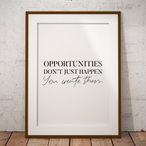 Inspirational Quotes, Motivational Wall Decor, Typography Print ...