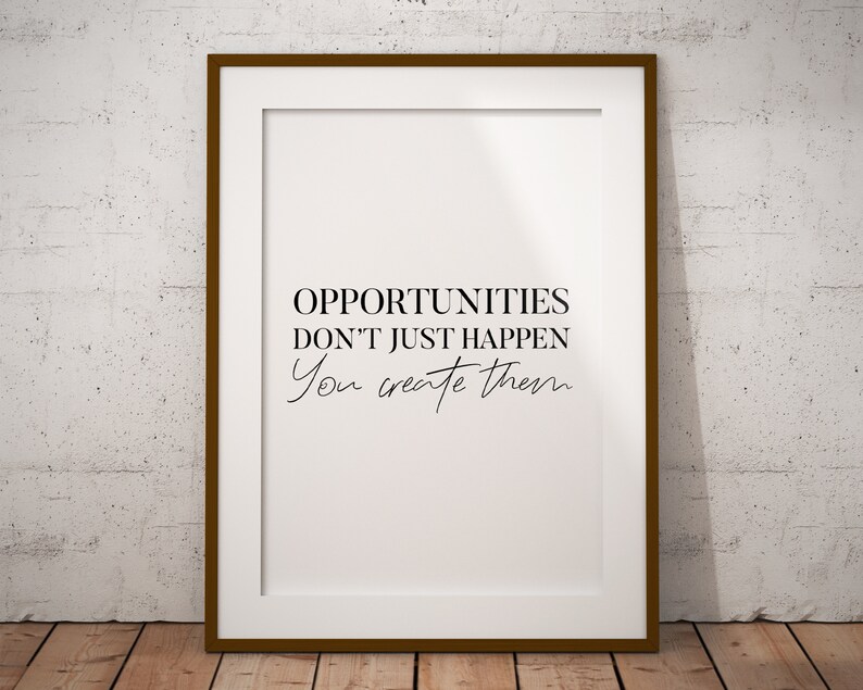 Inspirational Quotes, Motivational Wall Decor, Typography Print ...
