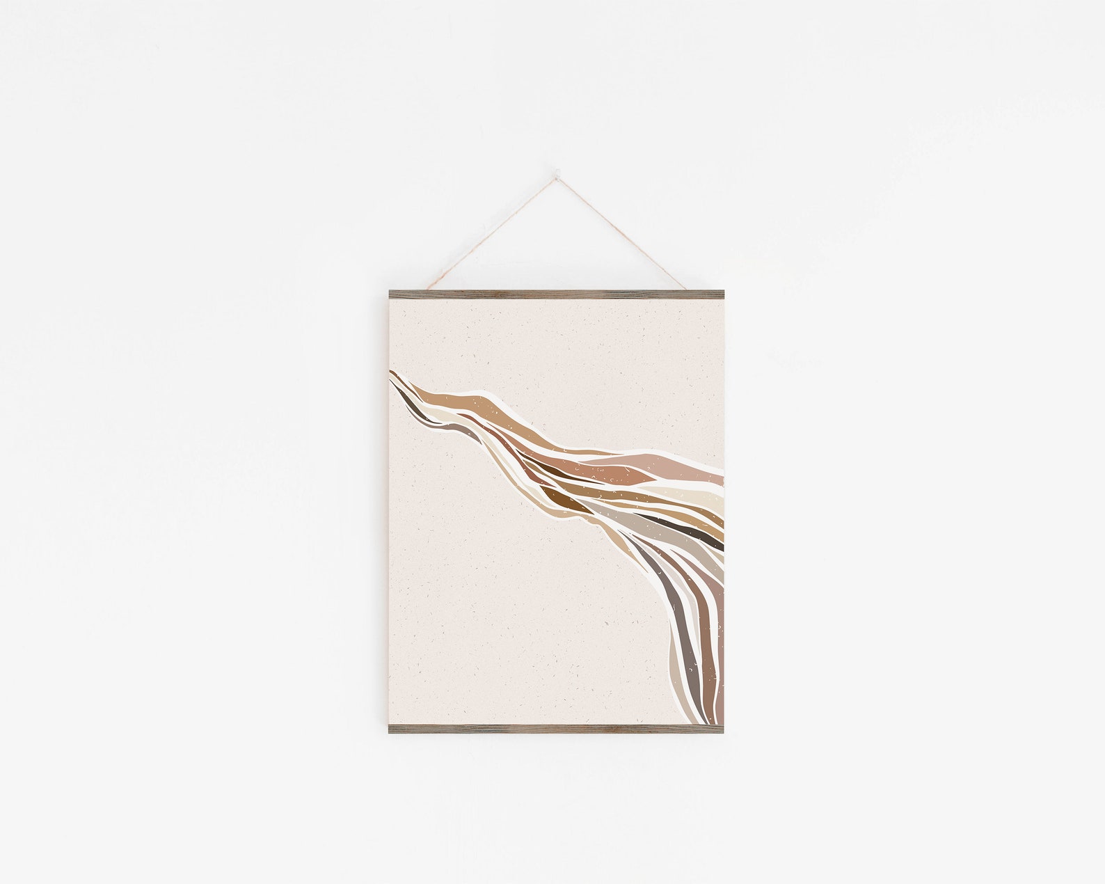 Minimalist Wave Art, Colorful Abstract Wave Print, Modern Wavy Design ...