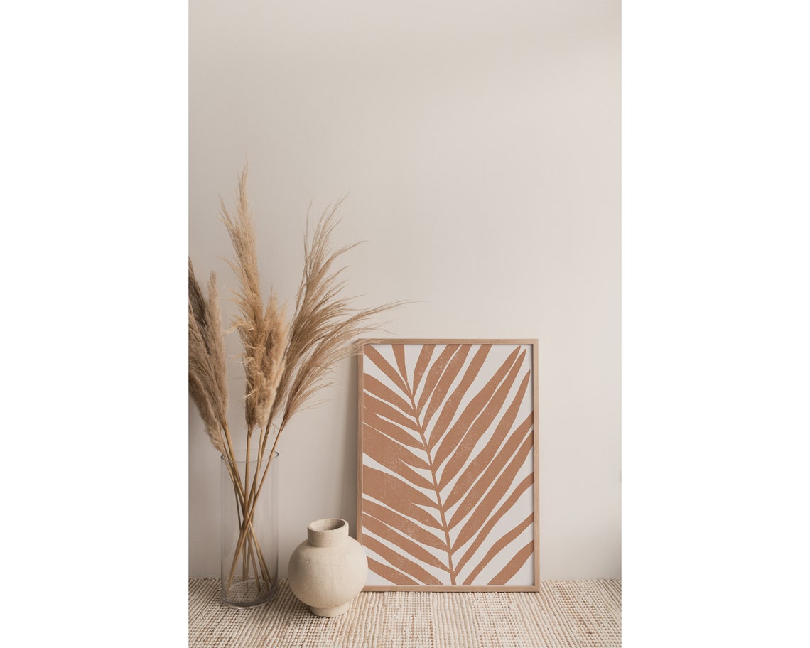 Set of 3 Botanical Prints Palm Leaf Printable Jungle Leaves - Etsy