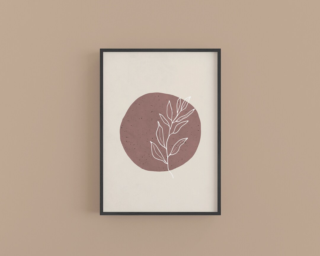 Leaf Line Art, Botanical Leaf Wall Art, Abstract Leaf Print, Botanical ...
