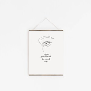 Line Art Eye Print, One Line Drawing Posters, Large Eye Wall Art ...
