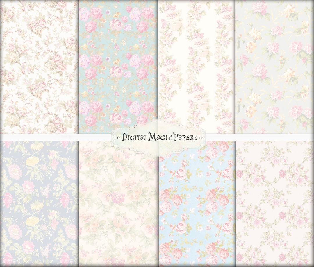 Printable Vintage Floral Paper Download Floral Seamless - Etsy