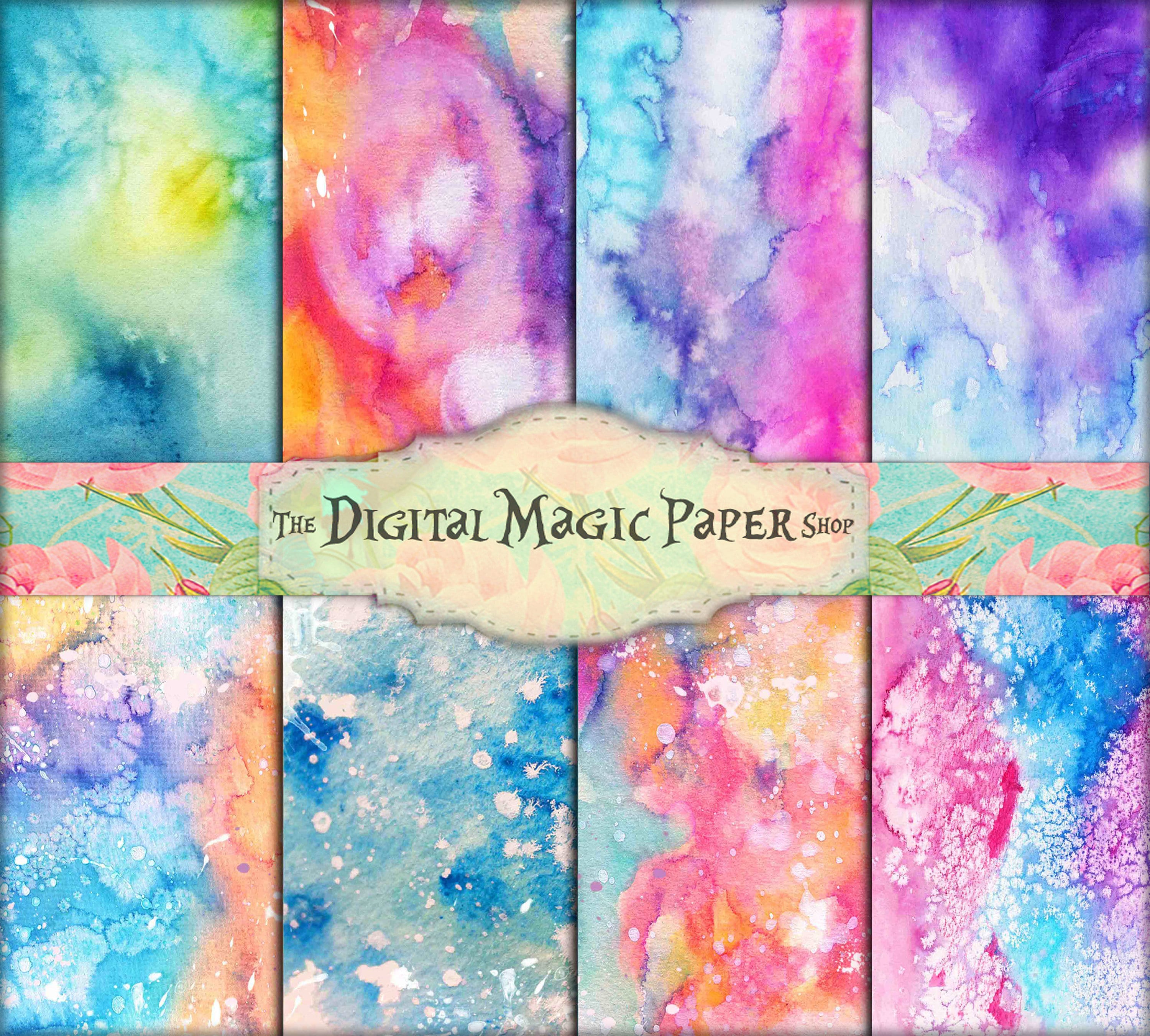 Pink Watercolor Digital Paper Watercolor Background Digital - Etsy