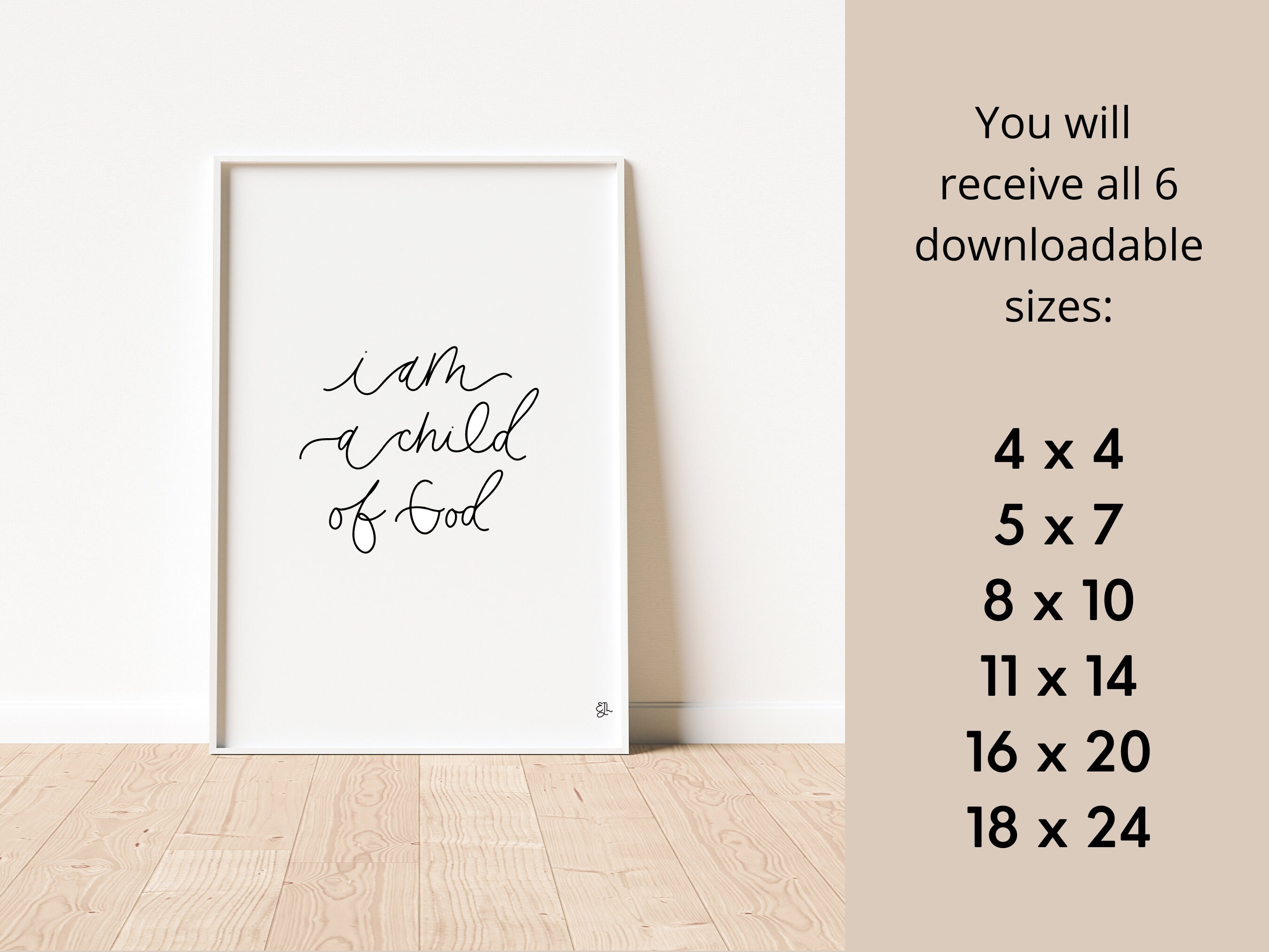 I Am a Child of God | Printable Art | Positive Playroom Decor | Church ...