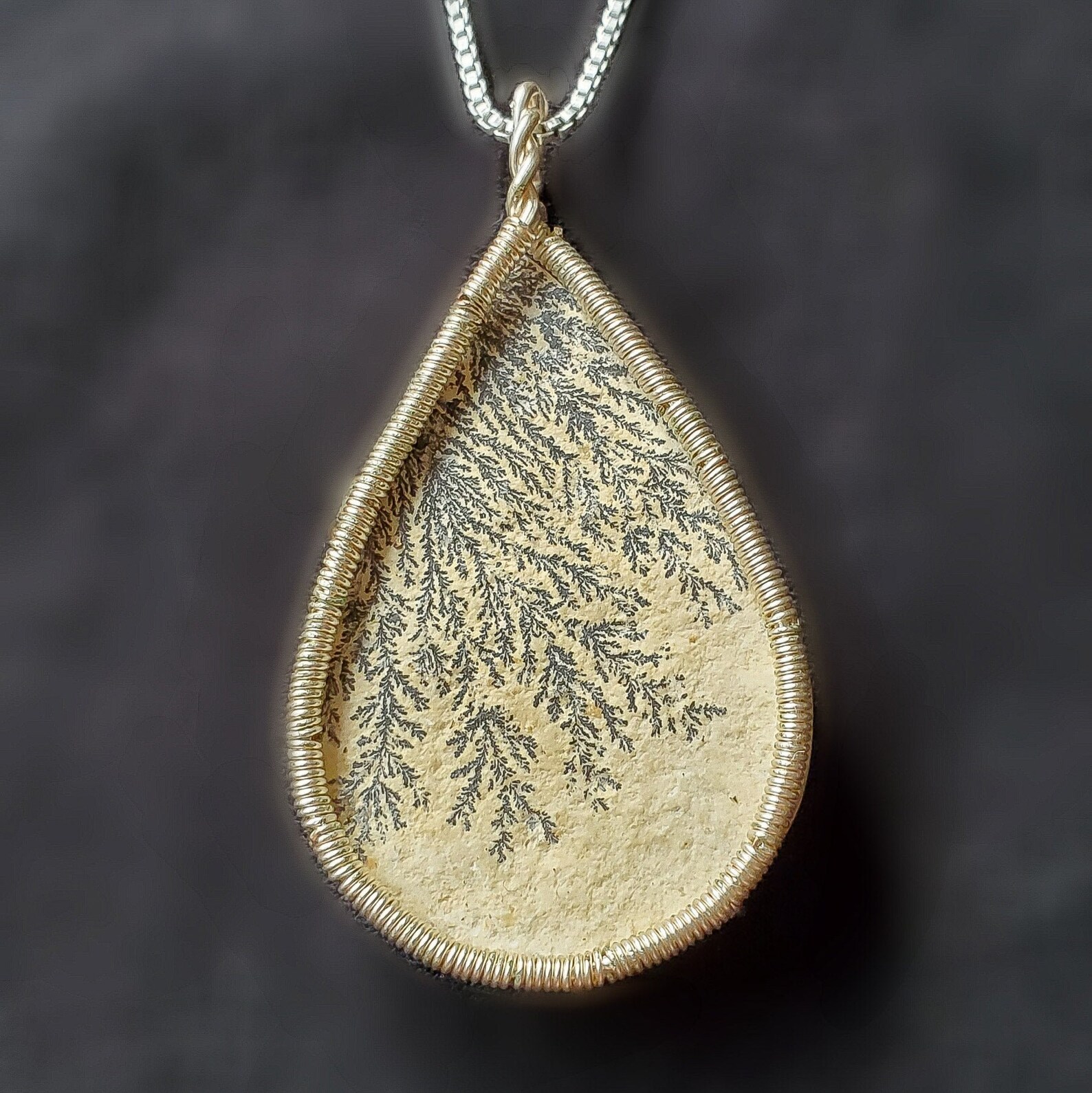 Dendritic Limestone Necklace - Etsy