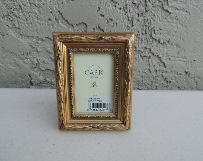 Vintage Carr 2x3 Picture Frame Decorative Gold Tone - Etsy