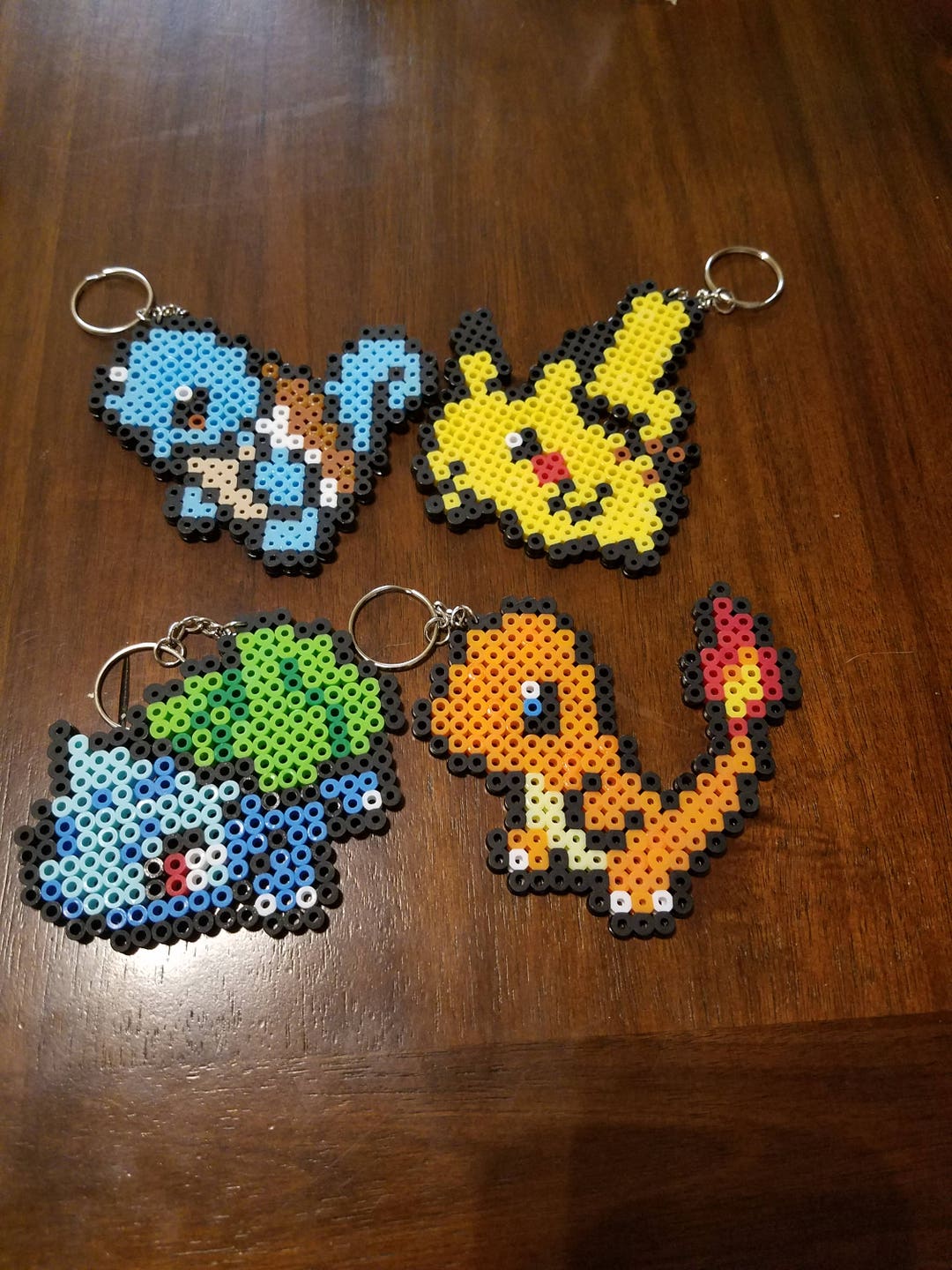 Perler Bead Pokemon Keychain pikachubulbasaurcharmandersquirtle ...