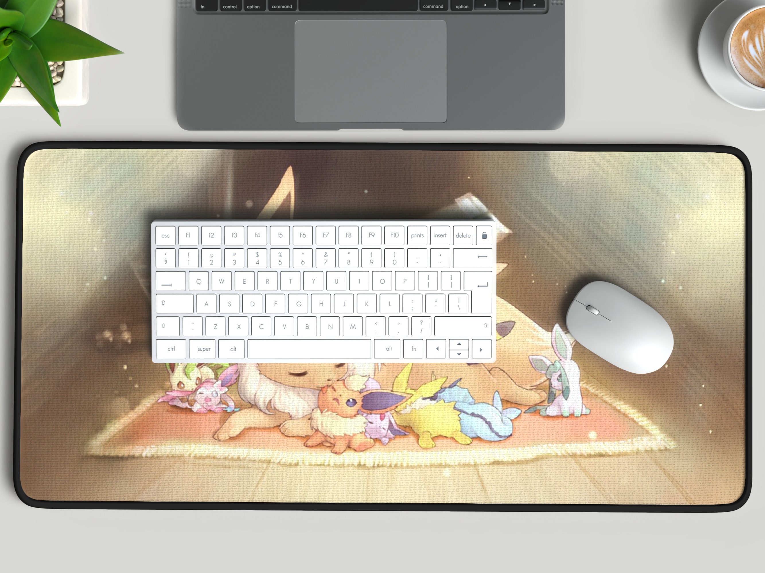 Eevee Pokemon Desk Mat Eeveelution Gaming Desk Mat TCG Mousepad - Etsy