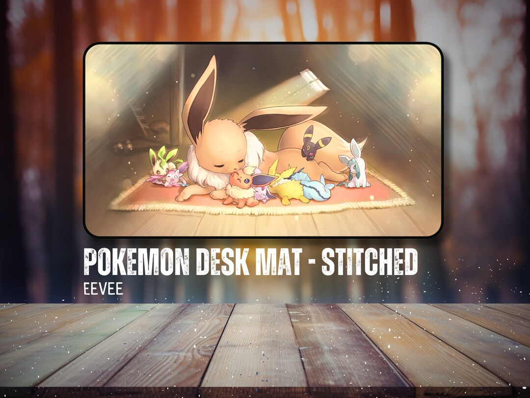 Eevee Pokemon Desk Mat Eeveelution Gaming Desk Mat TCG Mousepad - Etsy