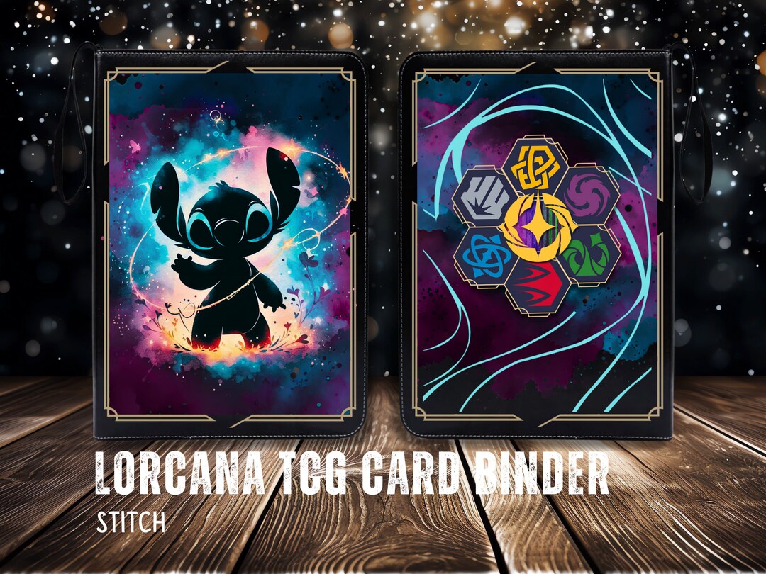 Lorcana Card Binder Featuring Stitch - PU Leather Enchanted Card ...
