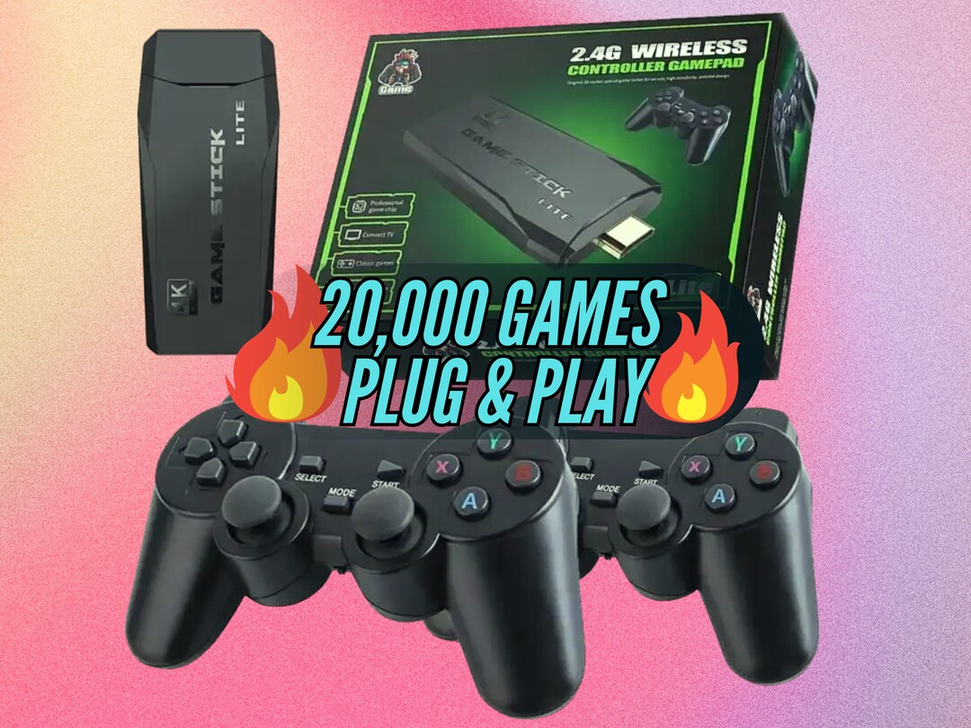 Retro Game Console Plug & Play 20000 Video Game HDMI Stick - Etsy