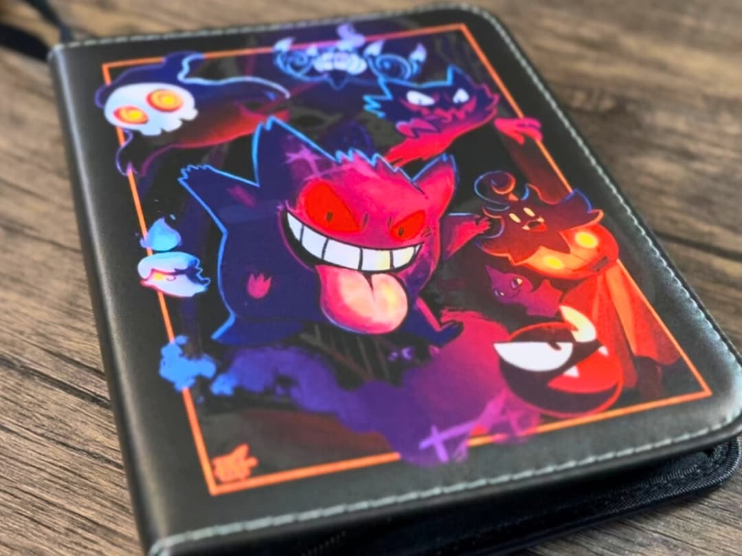 Gengar Inspired Premium Pokemon Trading Card Album PU Leather - Etsy