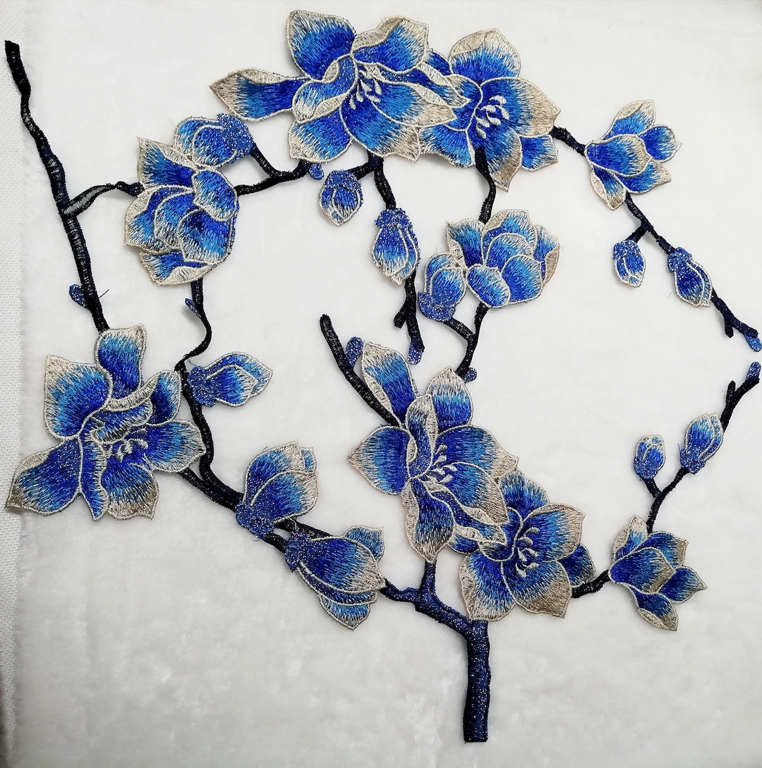 Large Size Flower Applique Vintage Embroideried Flower - Etsy