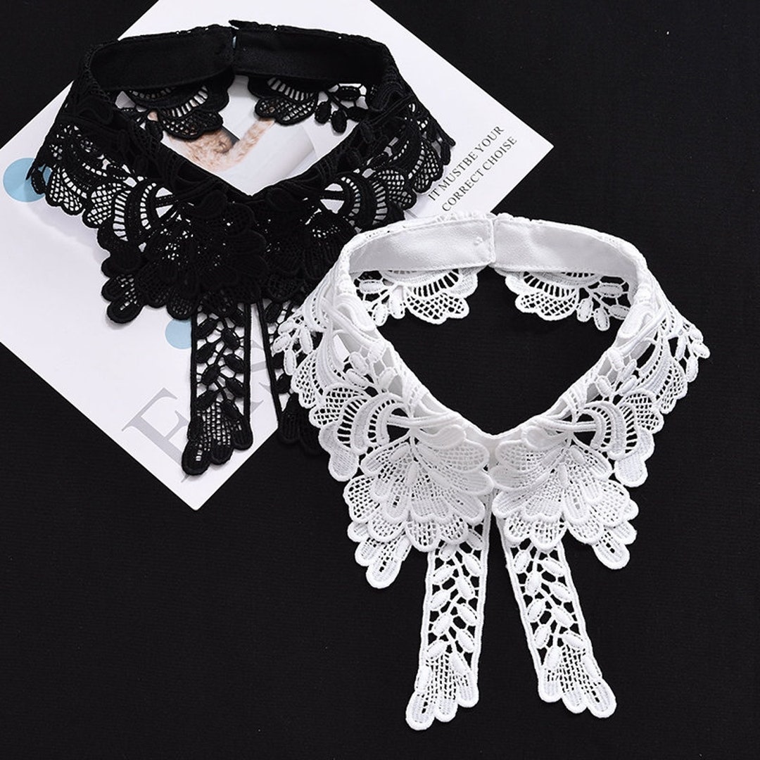 Detachable Fake Collar white /black Lace Collar Removable - Etsy