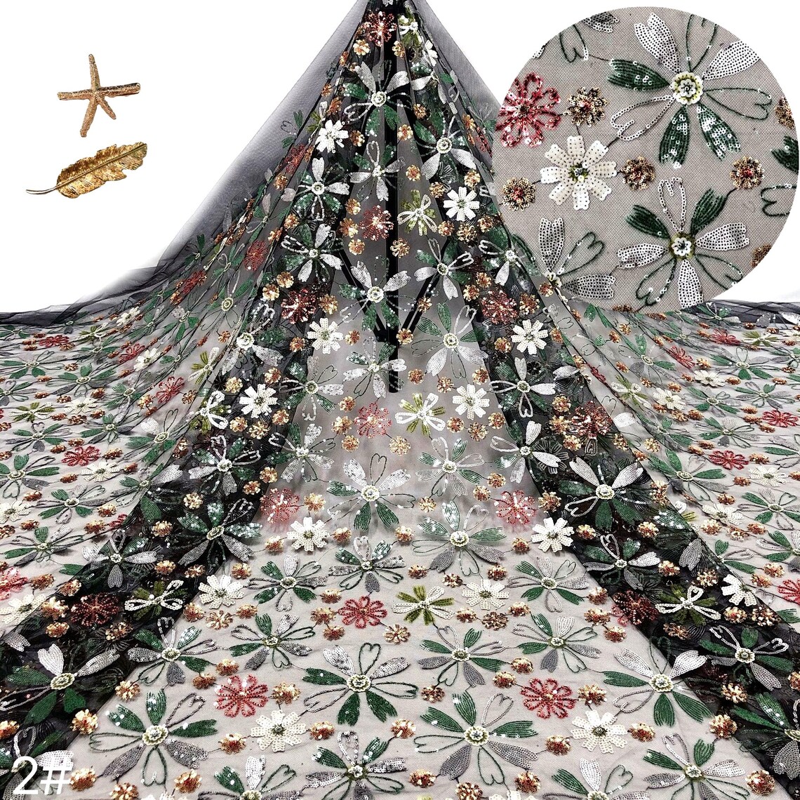 3 Colors Wedding Fabric Mesh Fabric Embroidery Lace Fabric - Etsy