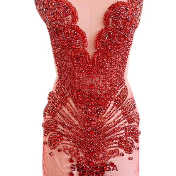 Rhinestone Overlay Fabric - Etsy