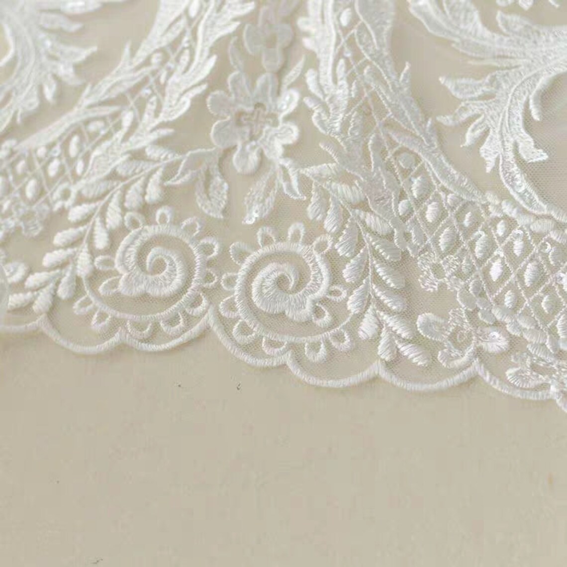 White Lace Fabric Full Body Lace Fabric.lace Appliques.gauze - Etsy