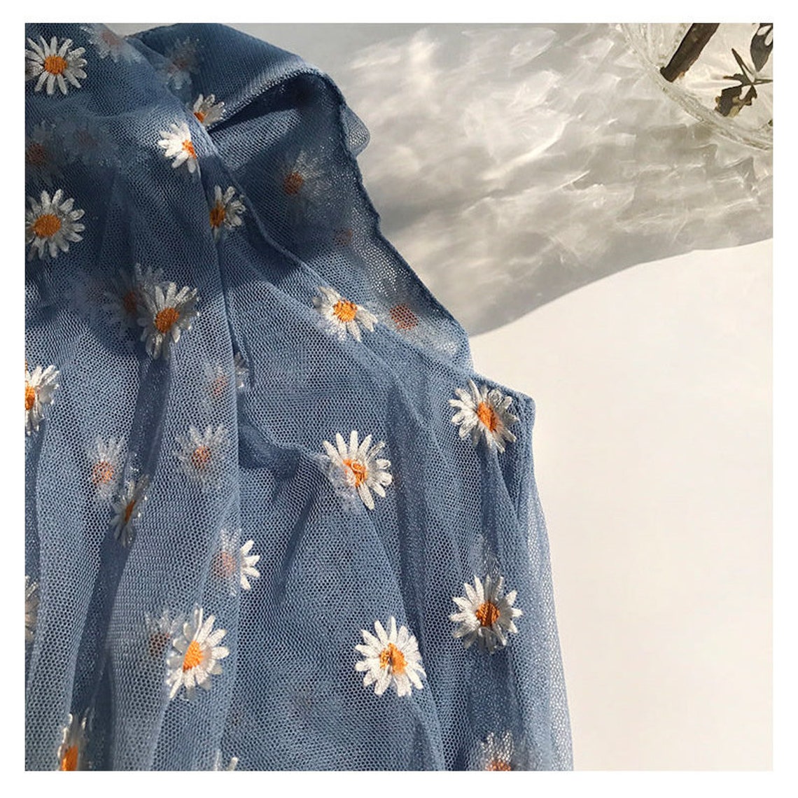 Lace Fabric Daisy Lace Fabric.floral Lace Fabric .wedding | Etsy